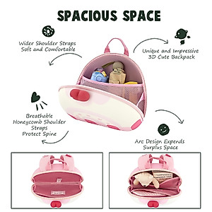 Zoy zoii Kids Backpack for Girl, Cute Roll Cake Toddler Backpack Gift, Children Preschool Mini Cacual Daypack Travel Bag for 2-5 Years