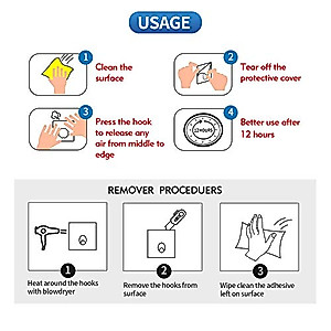 Premium Adhesive Hooks Kitchen Wall Hooks,Heavy Duty 13lb(Max) Wall Hooks, Transparent Reusable Seamless Hooks with Stainless Hooks Reusable Utility Towel Bath Ceiling Office Window Hooks,10 Pack