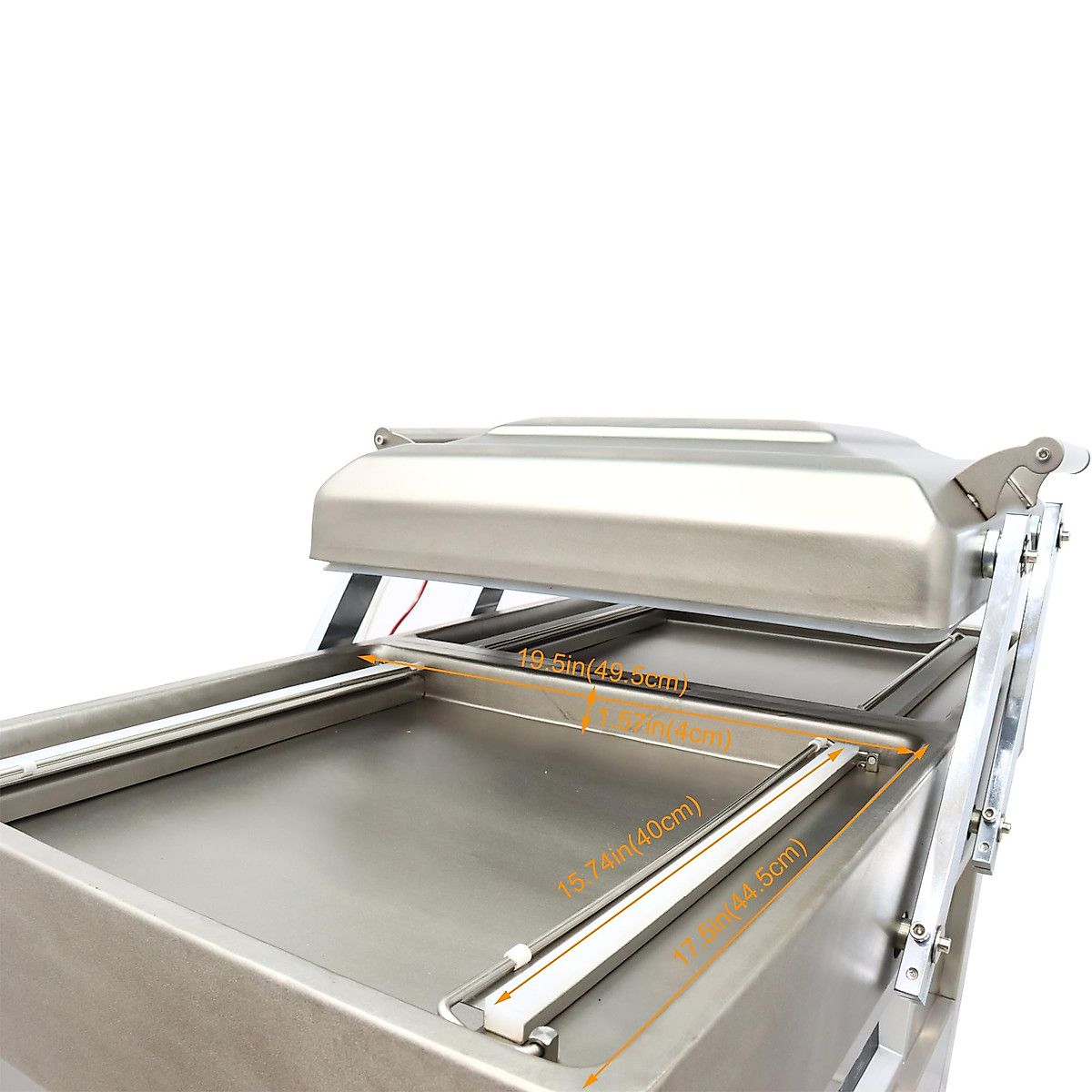 WYDDDARY Double Chamber Vacuum Sealer Air Sealer 220V Stainless Steel Heavy Duty Commercial Packaging Sealer 900W 15.7inch Sealing Length for sealing meats, vegetables, fruits (DZ400)