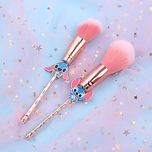 Interstellar Baby Makeup Brushes Set - 5Pcs Creative Stitch Theme Cosmetic Brushes Set, Premium Synthetic Foundation Eyeshades Brush Set Best Gift for Young Girl Women