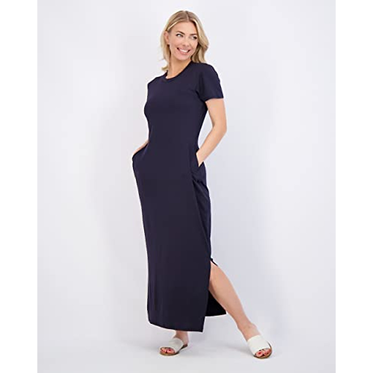3 Pack: Womens Long Full Short Sleeve Dress Slit Summer Dresses t Shirt Women Spring Maxi Midi Pockets Outfits Casual Vestidos para Mujer Sundress Dresses Cute Flowy Beach Fashion Trendy - Set 9, L