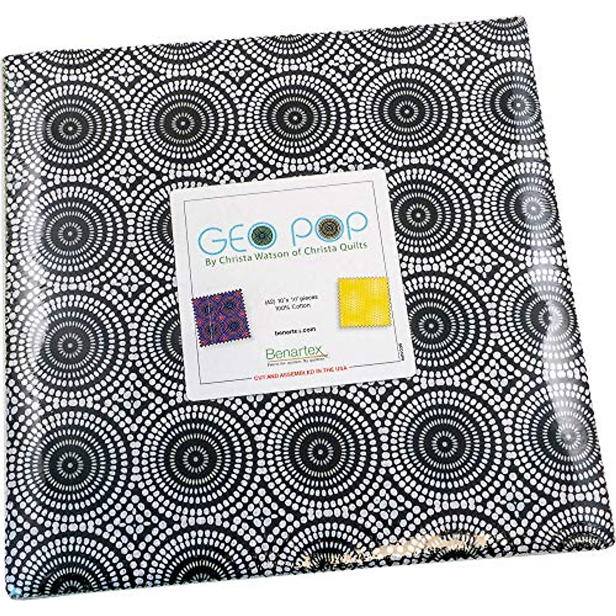 Christa Watson Geo Pop 10X10 Pack 42 10-inch Squares Layer Cake Benartex