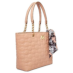 Anne Klein womens E/W Anne Klein Quilted E W Tote, Dusty Rose, One Size US