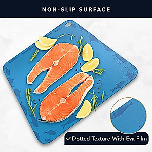 Plastic Cutting Board Set of 8-15"x12" - 1.5mm Thick Non Slip Plastic Cutting Boards for Kitchen - Flexible Cutting Board, Chopping Board - Cutting Mats for Cooking - Color Coded Cutting Board Mats