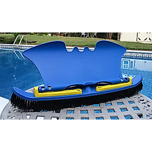Aqua Ez - Hydrodynamic 18 inch Nylon Bristle Pool Brush w/ Dynamic Wing for Effortless Cleaning (for Vinyl, gunite, and Above Ground Pools)