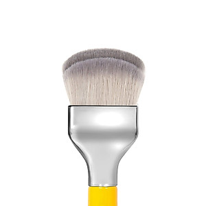 Bdellium Tools Professional Makeup Brush - Studio Series 972 Large Rounded Double Dome Blender - With Soft Synthetic Fibers, For Foundation Application & Blending (Yellow, 1pc)