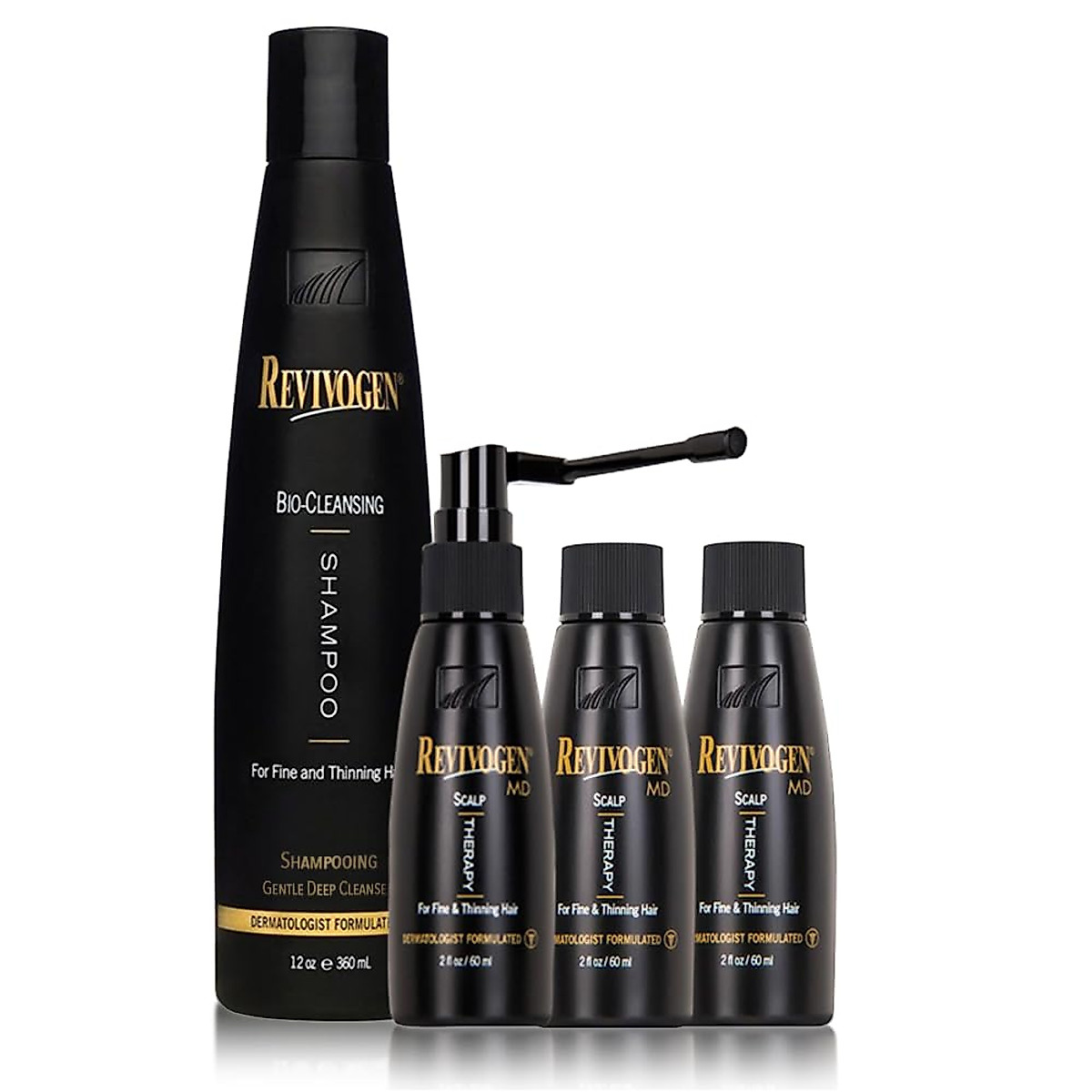 Revivogen MD Scalp Therapy Thinning Hair Solution and Bio-Cleansing Shampoo Set