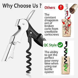 Professional Wine Opener,Best Bottle Opener For Beer or Wine, All-In-One Waiters Corkscrew,The Favored Choice of Sommeliers, Waiters and Bartenders Around the World,10Packs