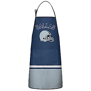 Football Fan Aprons for Men Women with 2 Pockets Cooking Kitchen Aprons, Funny Apron Gifts for Dad, Father