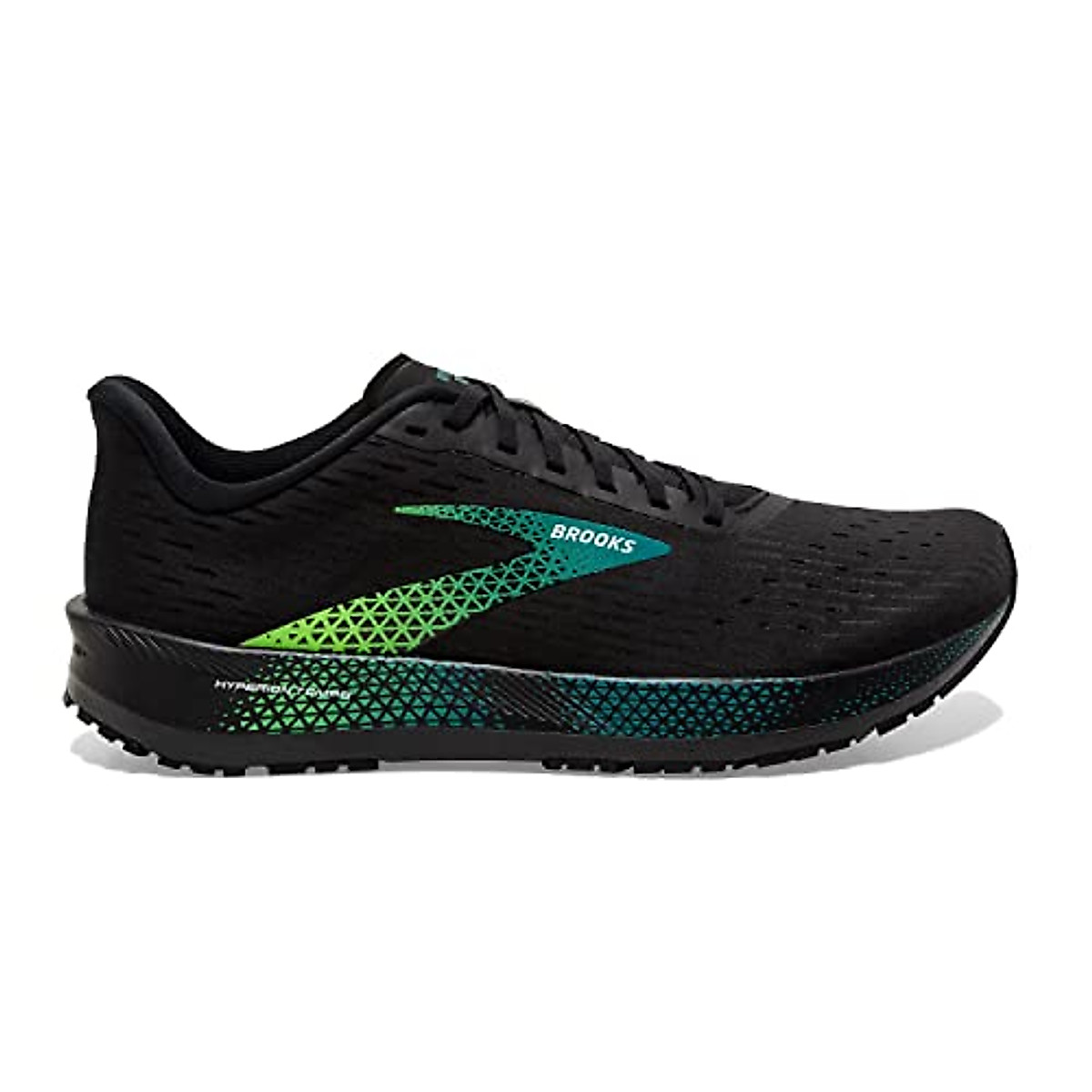 Brooks Men's Hyperion Tempo Road Running Shoe - Black/Kayaking/Green Gecko - 10 Medium
