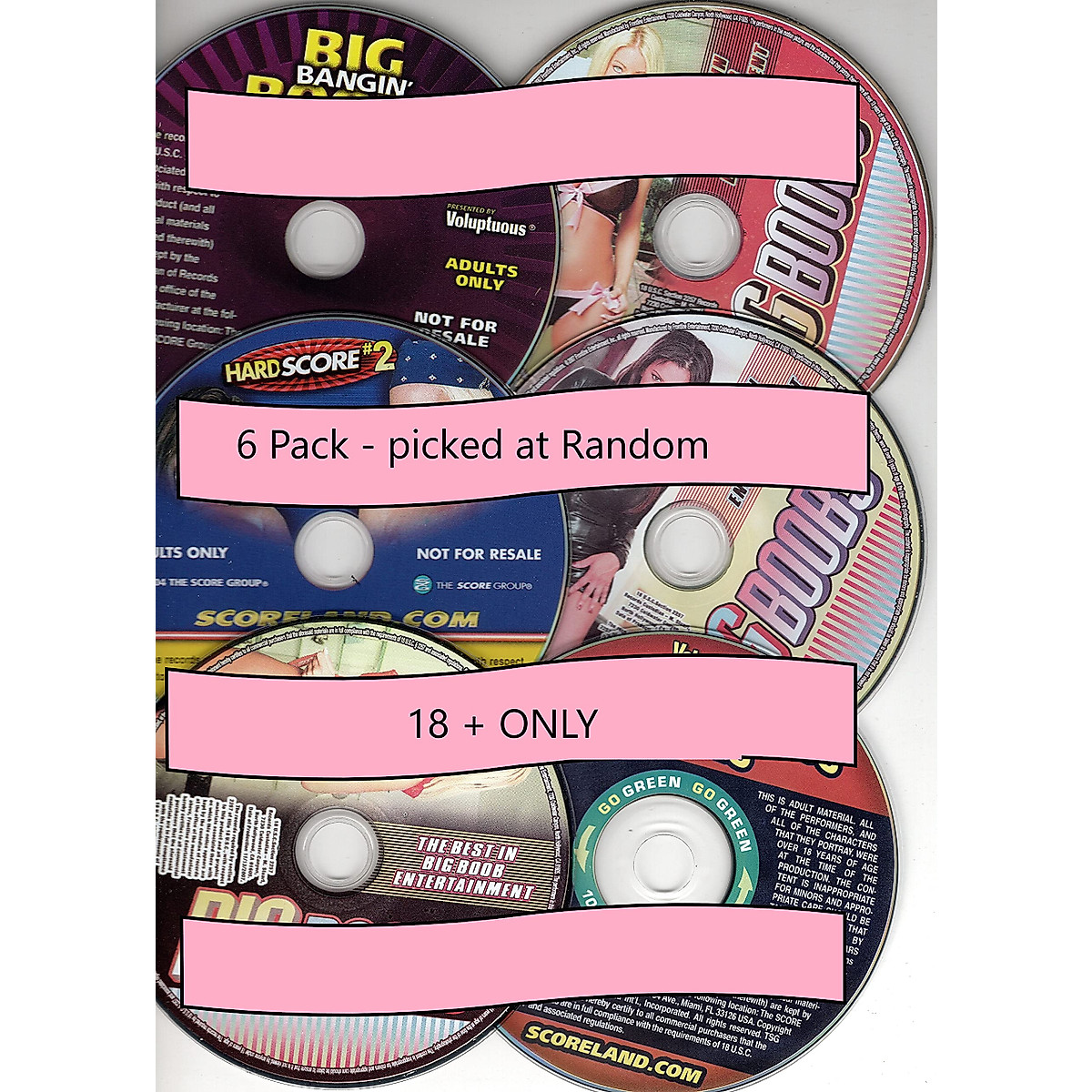 (6 pack) Big Boobs DVD Pack - Packaged in DVD Box - Pulled at random