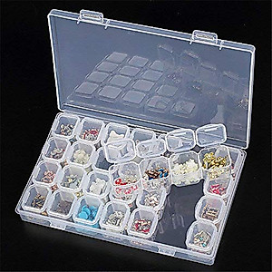 4 Pack 28 Slots Diamond Embroidery Boxs, 5D Diamond Painting Storage Case for for DIY Art Craft