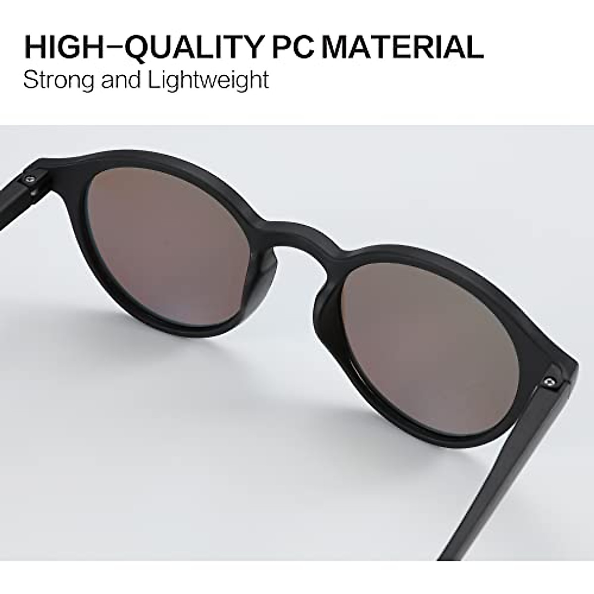 ZENOTTIC Polarized Round Sunglasses, Stylish Sunglasses for Men and Women Retro Classic, Multi-Style Selection