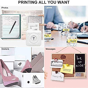 XXXDXDP Mini Thermal Printer Printer Support USB Pocket Note Receipt Printer 57mm Paper Photo Printing for Office Couples Leisure(White)