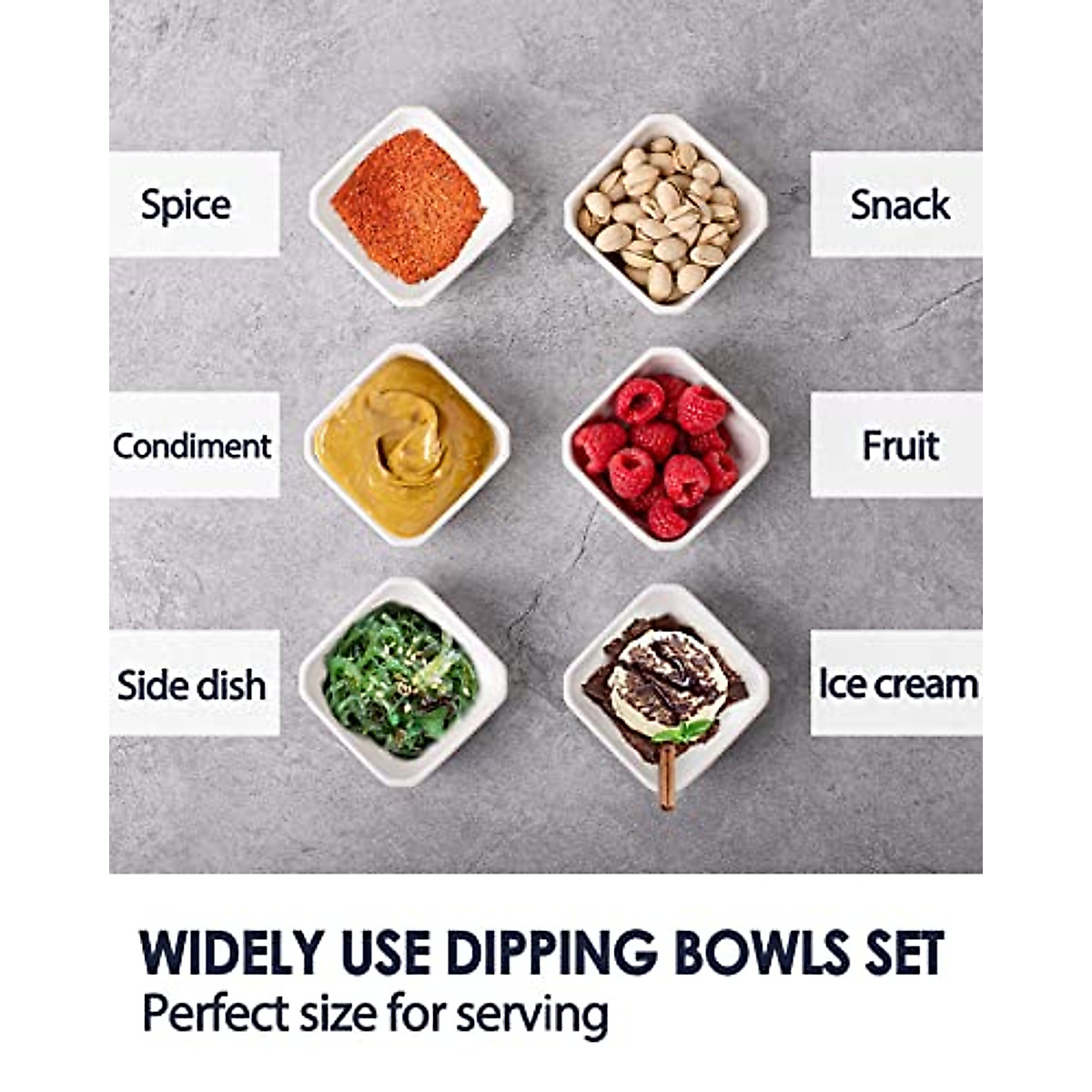 Taeochiy 12 Pack Ceramic Dipping Bowls, 3 Oz Soy Sauce Dish, Small Dip Bowls Set for Sauce, Side Dish, Condiments, Sushi, Ramekins Oven Safe