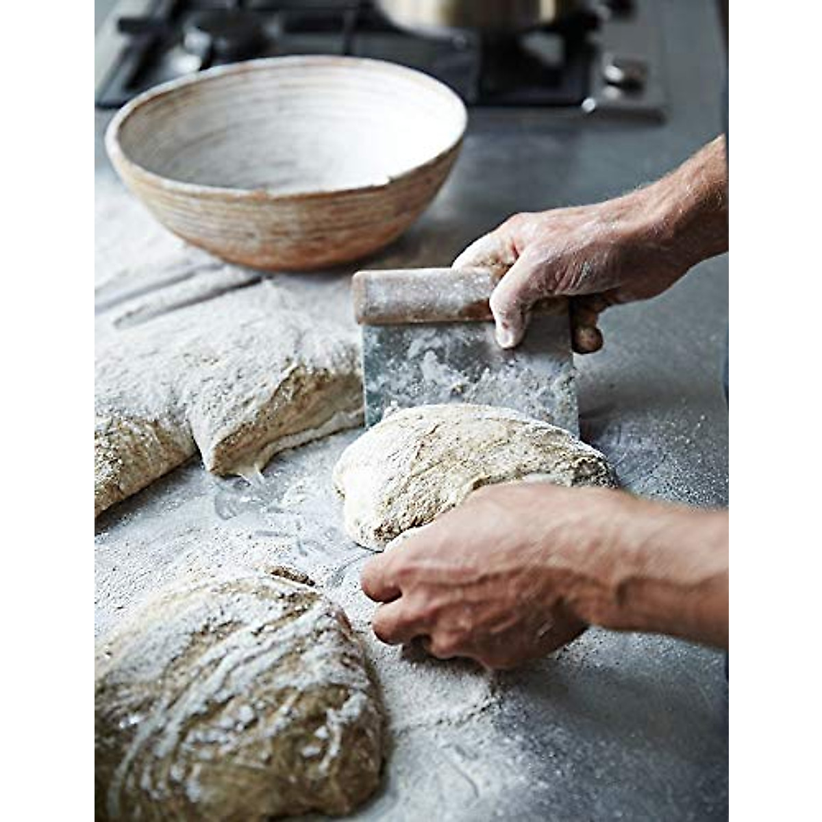 Bread Banneton 1kg (Rounde 8.6 x 3.5 inches) Willow Proofing Basket Best Bakery Themed Gifts For Women With Linen Liner Covers