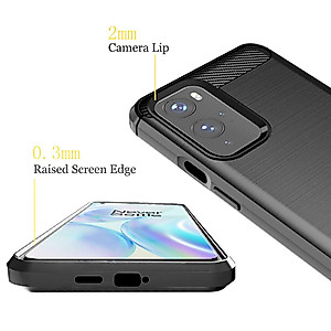 Dzxouui for Oneplus 9 Case,Oneplus 9 5G Phone Case,Protective Phone Cover Shockproof Soft TPU Cases for Oneplus 9 5G(DL-Black)