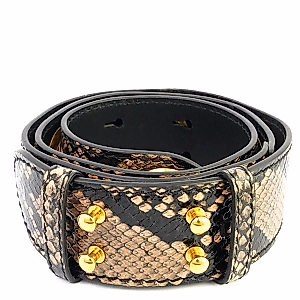 BURBERRY Pink Apricot Ladies Phyton Print Leather Handbag Belt Strap