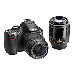 Nikon D3100 14.2MP Digital SLR Double-Zoom Lens Kit with 18-55mm and 55-200mm DX Zoom Lenses (Black) (Discontinued by Manufacturer)