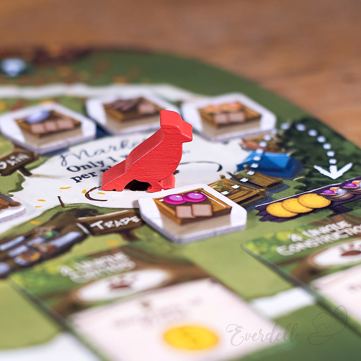 Everdell Bellfaire Expansion | Adds 5th and 6th Player Option to Everdell | New Critter Powers | Cardinal and Toad Meeples