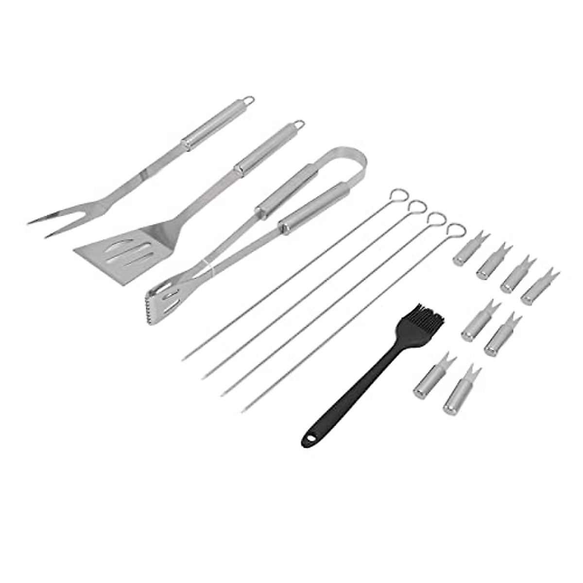 Household Garden Products 16pcs Stainless Steel BBQ Set Outdoor Portable Grilling Tools Set for Family Gatherings Outdoor Activities
