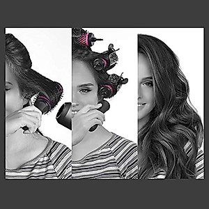 6PCS Round Hair Brush Set, Detachable Comb Barrels Blow Drying Barrel Hairbrush Curling Tool Set Round Thermal Brush Curling Brush Hairclips for Blowouts and Hairstyling