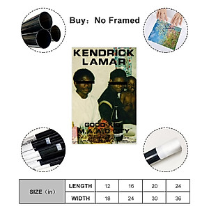 Kendrick Lamar Poster Good Kid, M.A.A.D City Album Cover Posters Canvas Poster Bedroom Decor Sports Landscape Office Room Decor Gift Unframe: 12x18inch(30x45cm)