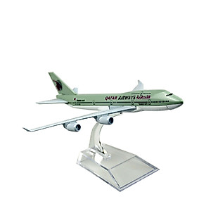 24-Hours Qatar Airways Company Q.C.S.C. B747 Alloy Metal Models Birthday Gift Plane Models Toys