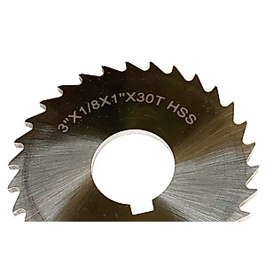 HHIP 5071-4208 3 x 1/8 x 1" High Speed Steel Plain Slitting Saw