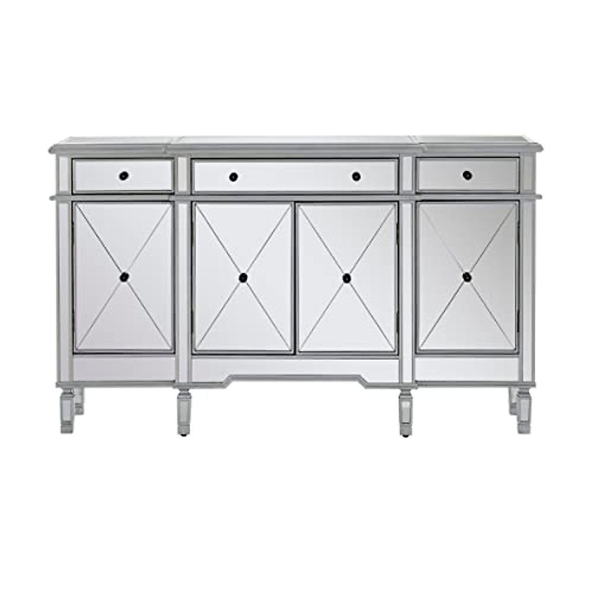 Powell Company Mirrored 4-Door 3-Drawer Console
