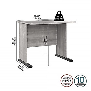 Bush Business Furniture Series A 36W Desk, Platinum Gray