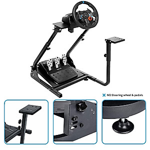 Anman G25 Racing Simulator Cockpit with Shifter Mount Fit for Logitech G27 G29,Throustmaster t150 t150 pro Race Car Seat hori steering wheel Height and Angle Adjustable Gaming Wheel Stand Shifter Peda