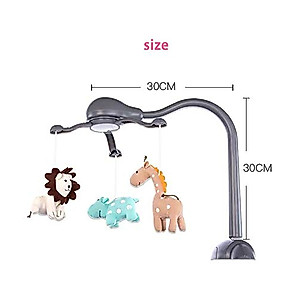 CUTIE PUMPKIN Baby Music Mobile for Crib Playpen with Nursy Lights,Relaxing Music and Natural Sounds. Includes Light Projector with Stars and Shapes. Newborn Nursery Toys with Cradle Vibration. (Grey)