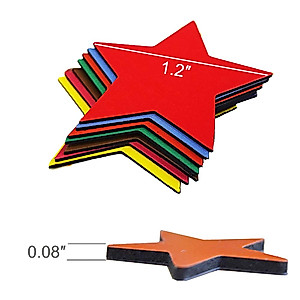 Refrigerator Magnets 35-Pack Star Fridge Magnets Cute Colorful Functional Magnets for Office, Kitchen, Refrigerator, Whiteboard Magnet Set