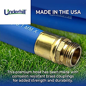 Underhill ShortyPro UltraMax Commercial Garden Water Hose 20 ft, Lightweight, Heavy-Duty, Flexible, Kink Free, Industrial, All Weather, 1200 psi, H75-S20, 3/4" x 20', Blue