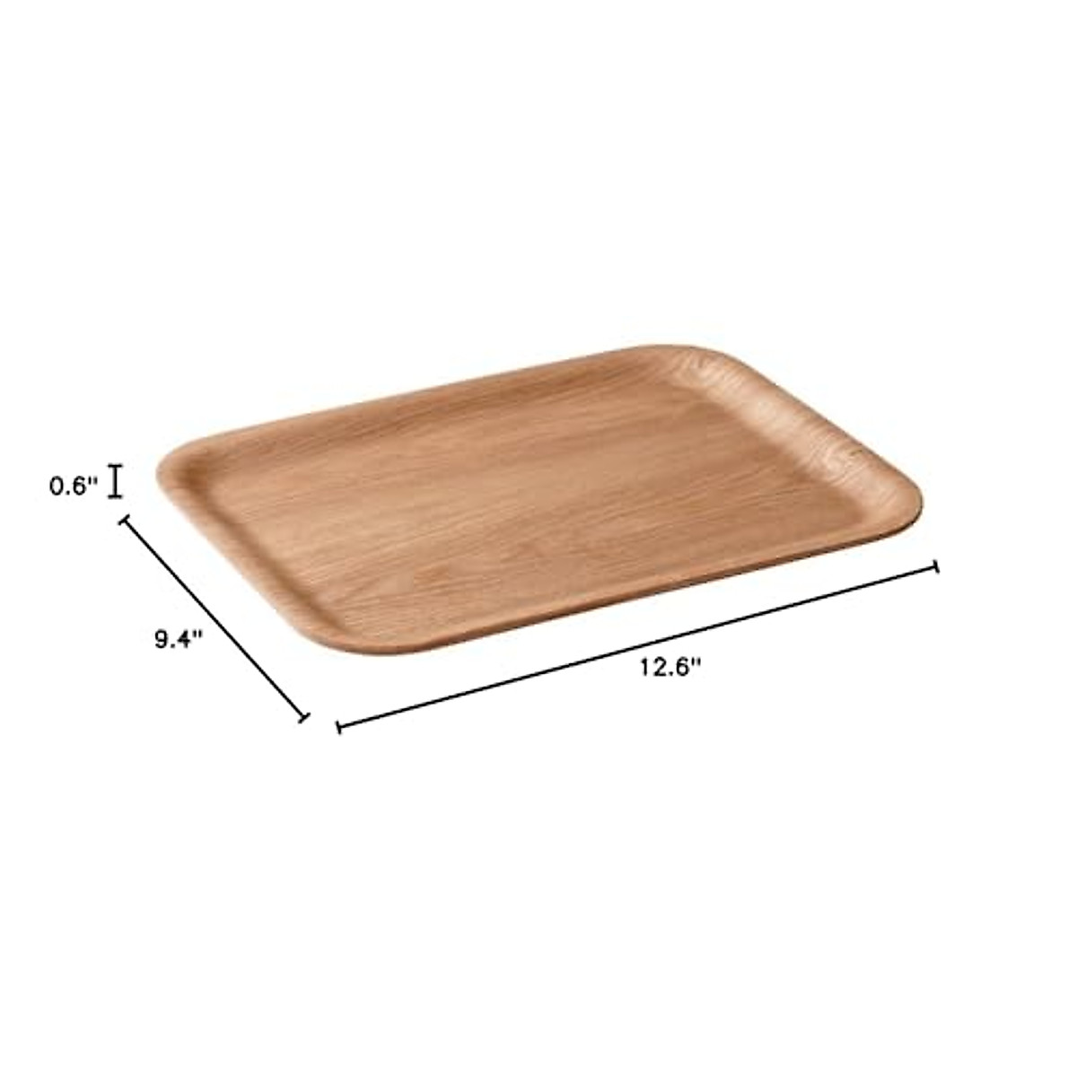KINTO 45137 Non-Slip Tray, 12.6 x 9.4 inches (320 x 240 mm), Willow Wooden Tray