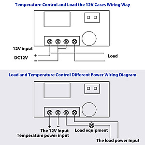 12V Electronic Temperature Controller Programmable -50 to 110 Degree Celsius Heating/Cooling Thermostat Control Switch Module NTC Waterproof Sensor Probe Dual Color LED Display Monitor (2 Pieces)