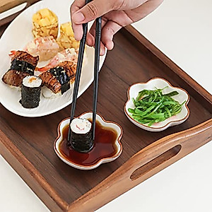 WUYIAZHI Cat Paw Shaped Soy Sauce Dishes, Cute Ceramic Dipping Sauce Cups, Mini Dipping Bowls 2 Ounces, Set of 8