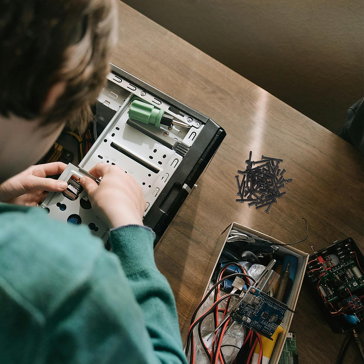 ULTECHNOVO Durable Tool 60pcs Computer Cooling Fan Mount Screws Case Fan Long Short Screws Set