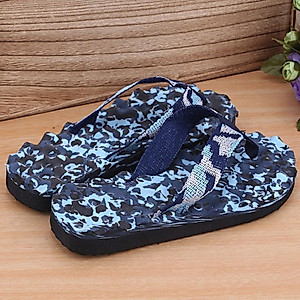 IEason-shoes, Men Summer Camouflage Flip Flops Shoes Sandals Slipper Indoor & Outdoor (9.5, Blue)
