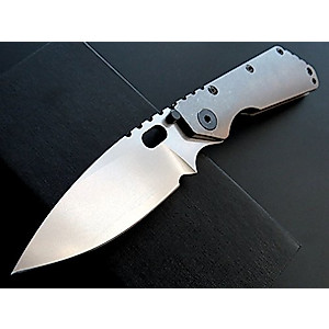 Eafengrow EF225 Pocket Knife Hunting Knives D2 Blade Titanium Handle with Clip EDC Tools Working Camping Knife(gray)