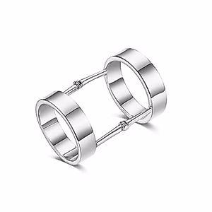 Personalized Double Hinged Loop Activity Rings for Women Men Punk Gothic Statement Knuckle Joint Flexible Bending Stackable Middle Tial Finger Rings Fashion Minimalist Jewelry BFF Birthday Gifts