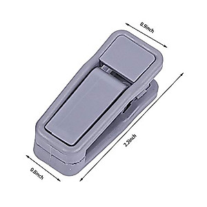 DETHUA 20 Plastic Hanger Clips, Multi-Purpose Hanger Clips, Premium Heavy Duty ABS Clothes Hanger for Slim-Line Baby Clothes & Velvet Clothing Hangers (Gray)