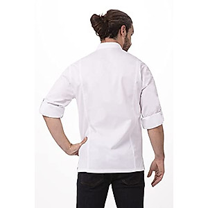 Chef Works Men's Lansing Chef Coat, White, Medium