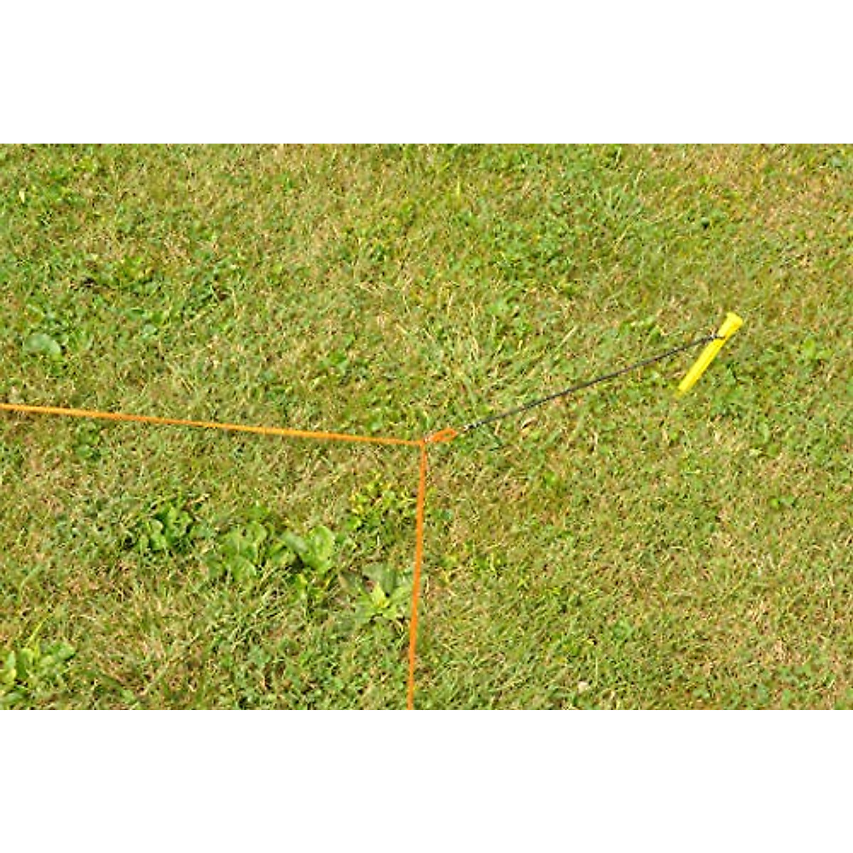 Tandem Sport Outdoor Volleyball Boundary Lines - Volleyball Short Court Rope Court Lines - Volleyball Lines for Sand or Grass - Orange, 26' 3" X 52' 6"