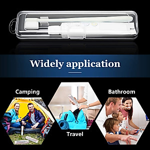 Patelai 2 Pack Travel Size Toothbrush Case Holder Portable Clear Toothbrush and Toothpaste Storage Container Hard Plastic Transparent Carrying Box for Traveling