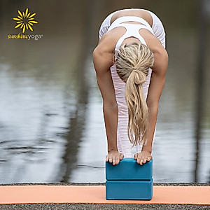 Sunshine Yoga 4" Yoga Block, 10 Pack Bulk EVA Foam Yoga Blocks, Firm and Supportive Yoga Brick for Stretching and Workout, Balance Foam for Schools and Studios, 4" x 6" x 9", Oceanside