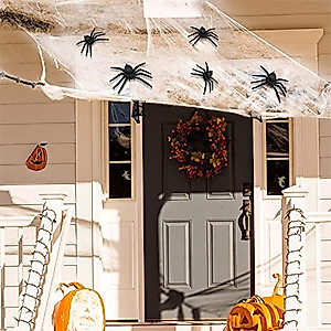 Caritty 50PCS Halloween Realistic Plastic Spider, Fake Spider Prank Prop Joke Toys for Halloween Decorations, Plastic Spiders Halloween, Black Scary Spiders for Kids, Great Party Favors