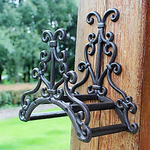 Cast Iron Scrowl Decorative Hose Reel Garden Hose Hanger Rack Storage Wall Mount Wrought Iron,for Yard Balcony 23.6.13