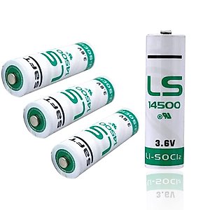 LS14500 Lithium-Thionyl Chloride 2600mAh Lithium Battery Compatible with SAFT LS14500 (Pack of 4)